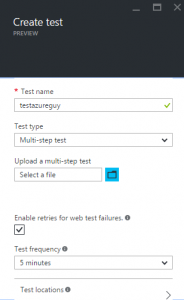 Checking For availability and running load test from Azure Application ...